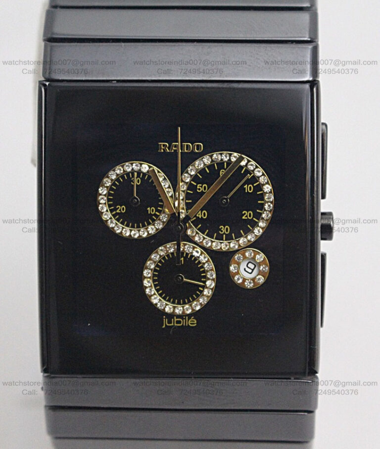 Rado Ceramica Gold Chronograph with Diamonds | Buy Replica Watches in India