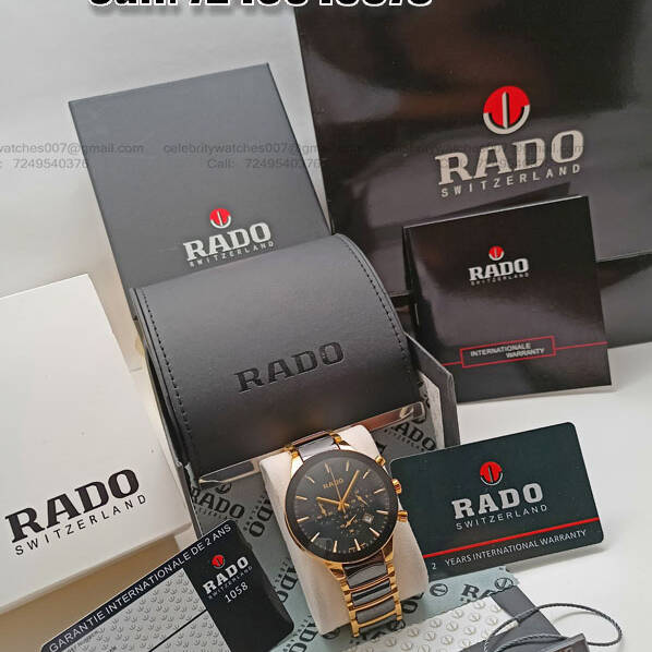 Rado Watches for Men | Centrix Automatic Chronograph Gold Bracelet ...