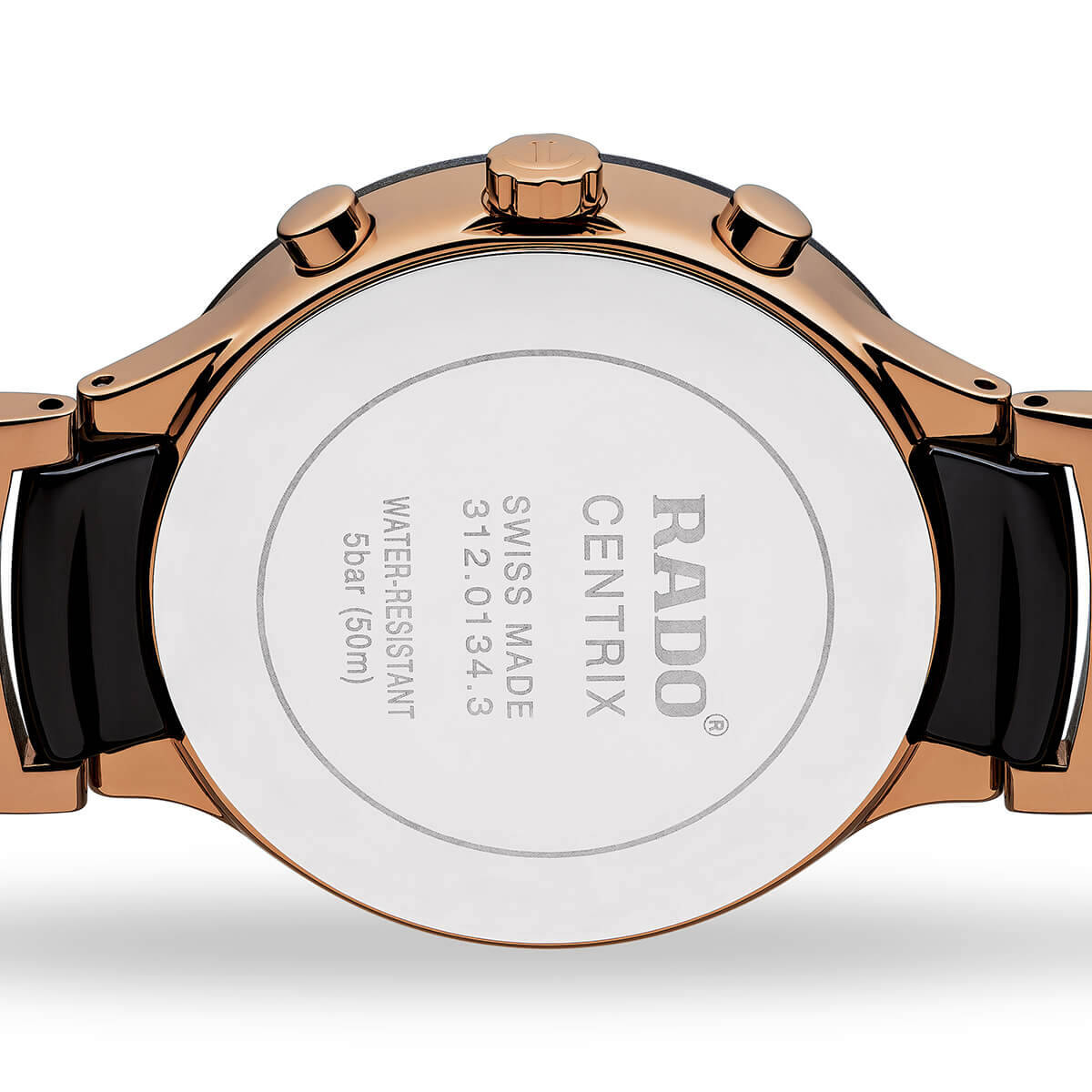 Rado Centrix Rose Gold Watch | Quartz Chronograph Ceramic R30187172 ...